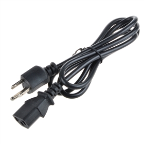Trapezoid Computer Power Cord 3-Prong AC Power Supply Cable Adapter