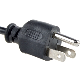 Trapezoid Computer Power Cord 3-Prong AC Power Supply Cable Adapter