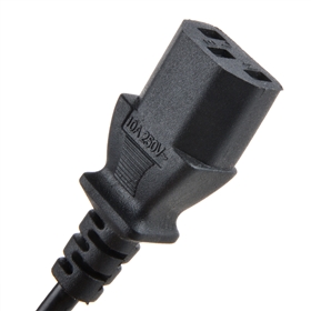 Trapezoid Computer Power Cord 3-Prong AC Power Supply Cable Adapter
