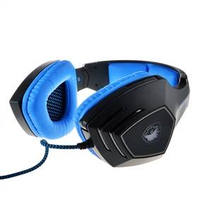 SADES A60 Wired Gaming Headset Retractable Mic 7.1 Surrounding Sound blue