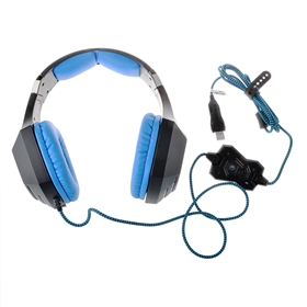 SADES A60 Wired Gaming Headset Retractable Mic 7.1 Surrounding Sound blue